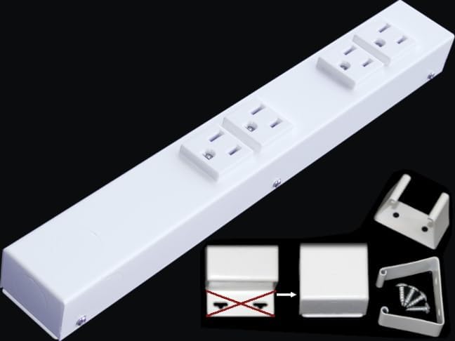Amazon.com: 12” Hardwired Power Strip (NO Power Cord), 4 Vertical ...