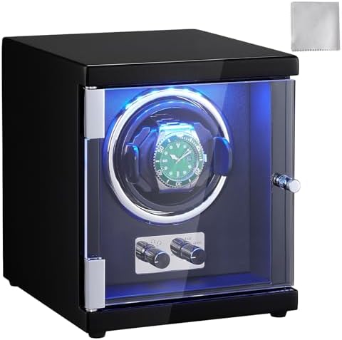 Amazon.com: VEVOR Watch Winder, Rotating Watch Box for High-End ...