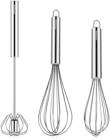 Amazon.com: Hand Push Whisk, Semi-Automatic Egg Whisk, Stainless Steel ...