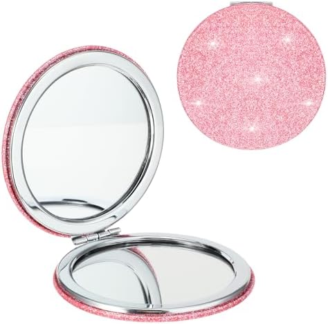 JEOPKO 2 Pcs Compact Mirror, Mini Circles and Squares Female Folding ...
