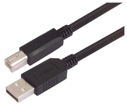 Black Premium USB Cable Type A - B Cable, 1.0m : Amazon.in: Computers ...