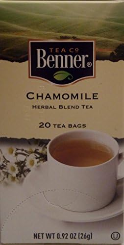 Amazon.com : Benner Tea Co. Chamomile Herbal Blend Tea 20 bags ...