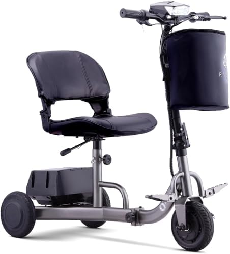 Amazon.com: Reyhee Cruiser Powered Folding Mobility Scooters with Lengthened Legroom, 3.75MPH ...