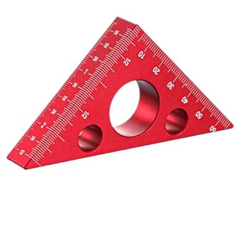 Right Angle Ruler, 45/90 Degree Multi-Angle Measuring Ruler Triangle ...