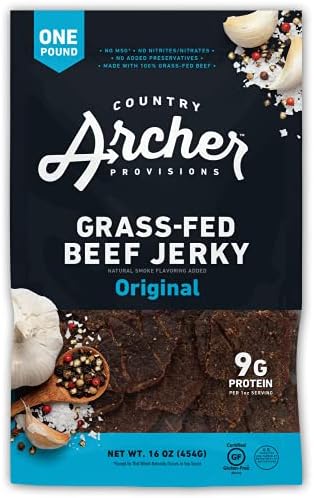 Amazon.com: Country Archer, Beef Jerky by 100 GrassFed Gluten Free ...