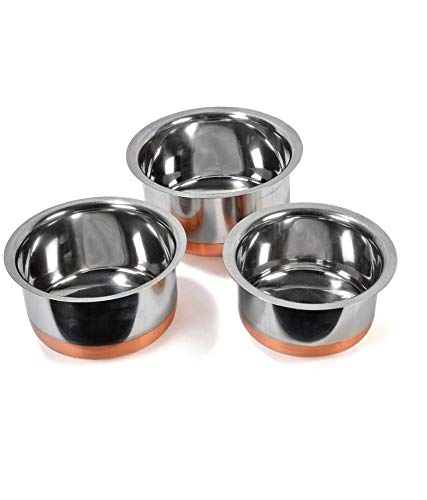 Buy Brandroot Steel Patila/Handi/Bhagona/Tapeli with Copper Botton ...
