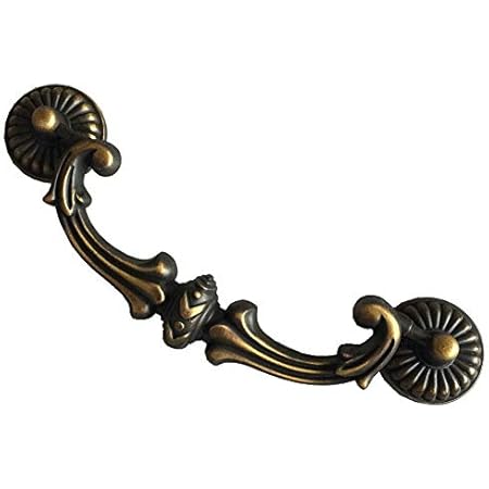 LBFEEL 5" Vintage Dresser Drawer Pull Handles Antique Brass Rustic ...