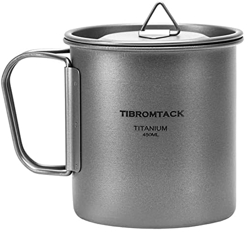 Amazon.com: TOMSHOO Titanium Mug 650ml/22 oz Camping Titanium Pot with ...