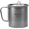 Amazon.com: TIBROMTACK Camping Cup with Lid Pure Titanium Coffee Mug ...