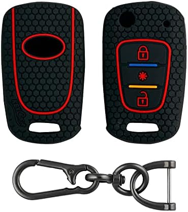Keycare® Silicone Key Cover and Keyring Compatible for i10, Old i20 ...