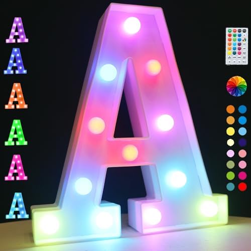Amazon.com: OYCBUZO Light Up Black Alphabet Marquee Letters Sign LED ...