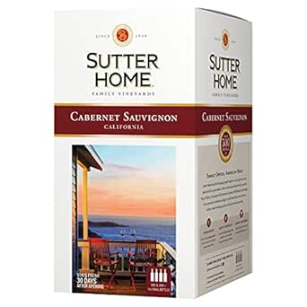 Sutter Home Cabernet Sauvignon Red Wine, 3L Wine Box at Amazon's Wine Store