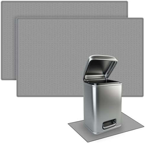 Amazon.com: Tinideya Waterproof Trash Can Mat with Raised Edge Non Slip ...