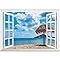 Amazon.com: FLFK Fake Window Wall Decal - Grassland Forest Faux Window ...