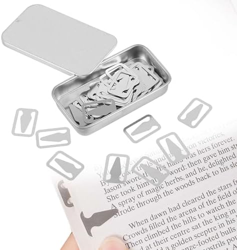 Amazon.com : Book Darts Line Markers 50 Count Tin Mixed Metals ...