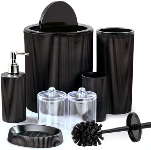 Amazon.com: Bathroom Accessories Sets Complete (7 pcs) | Bathroom ...