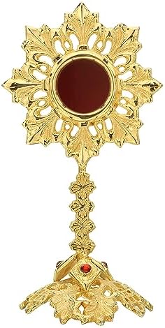 Amazon.com: Solid Brass Reliquary With Ornate Base and studded Beads ...