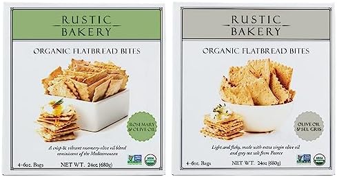 Amazon.com: Rustic Bakery Flatbread Bites 2 Pack - Sel Gris + Rosemary ...