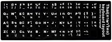 Amazon.co.jp: 2 Pcs Keyboard Stickers Thai Keyboard Stickers Black ...