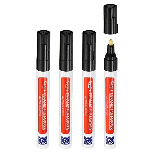 uxcell Grout Pen, 4 Pack Black Tile Marker Waterproof Grout Sealer Pen ...