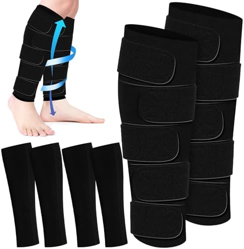 Amazon.com: Croknit 3 Pairs Lymphedema Compression Leg Wraps Adjustable ...