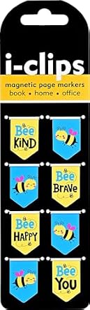 Bees i-clips Magnetic Page Markers (Set of 8 Magnetic Bookmarks): Peter ...