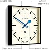 Amazon.com: NEWGATE® Number Five Wall Clock | Square Retro Inspired ...