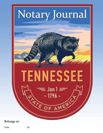 Tennessee Notary Journal: A Professional Notary Public Record Book With ...