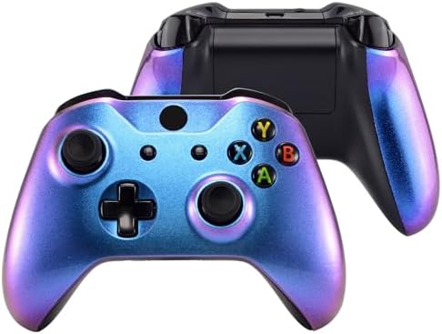eXtremeRate Chrome Blue Edition Front Housing Shell Faceplate for Xbox ...