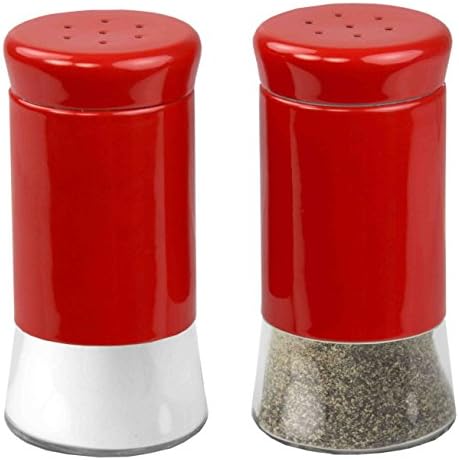 Amazon.com: Salt and Pepper Shakers Stainless Steel and Glass Set with ...