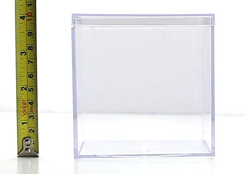 Amazon.com: Clear Plastic Box - 4" Square X 4" Tall - 6 Boxes Per Pack