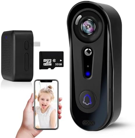 Amazon.com: 1080P Video Doorbell Camera No Monthly Fee, Wireless Home ...