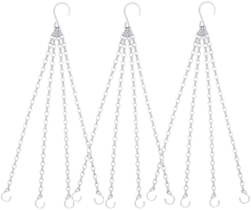 Amazon.com: HAZOULEN Black Hanging Basket Hangers Flower Pot Chains ...