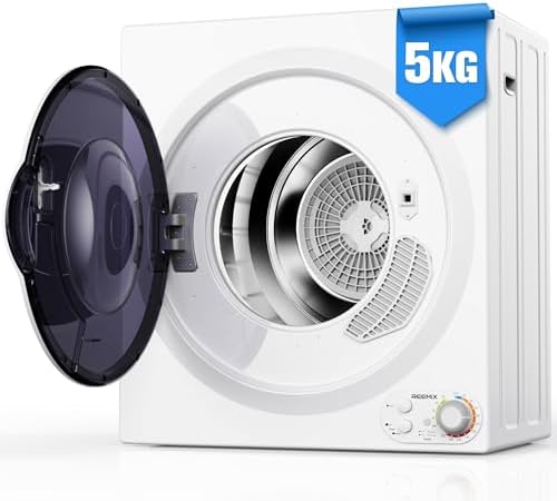 5kg Vented Tumble Dryer, 1400W Compact Vented Tumble Dryer, Rapid ...