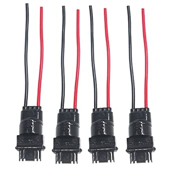 YSY 3156 3157 T25 Bulb Connector Male Adapter Wiring Harness Pigtail ...