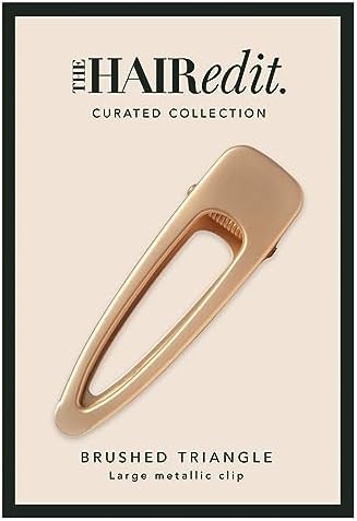 Amazon.com : The Hair Edit Brushed Triangle - Large Gold Triangle Hair ...