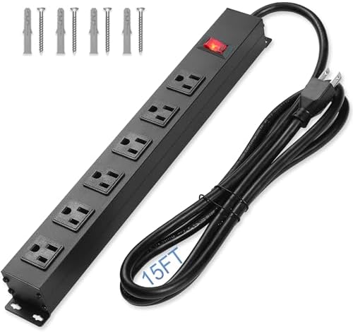 Amazon.com: Power Strip with 6AC Outlets 6 Ft UL 14AWG Cord Straight ...