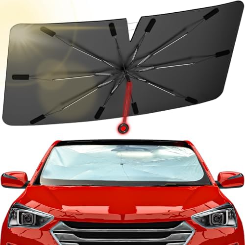 Amazon.com: Upgraded Car Windshield Sun Shade Umbrella - Foldable ...