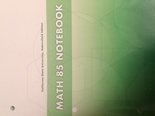 Math 85 Notebook: unknown author: 9781256320715: Amazon.com: Books