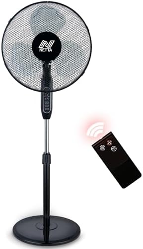 LeaderPro 2in1 DC Fans Standing 3D Oscillating Pedestal Fan with Remote ...
