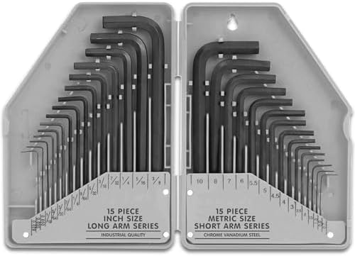 Hi-Spec 30pc Imperial & Metric Hex Allen Key Wrench Folding Set with ...