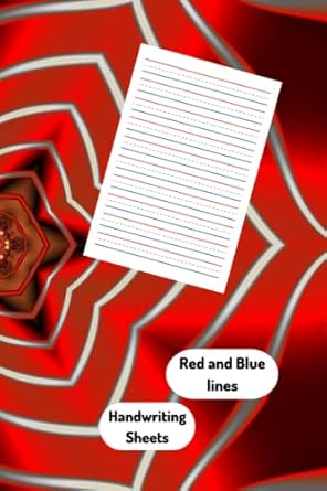 Red And Blue Lines Handwriting Sheets - 6"x 9" - 120 pages - Red And ...