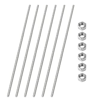 HiPicco M4 x 300mm/12-Inch Fully Threaded Rod & Studs, 304 Stainless ...