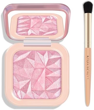 Amazon.com: FREEORR Highlighting Blush Makeup Palette, High Glossy Face ...