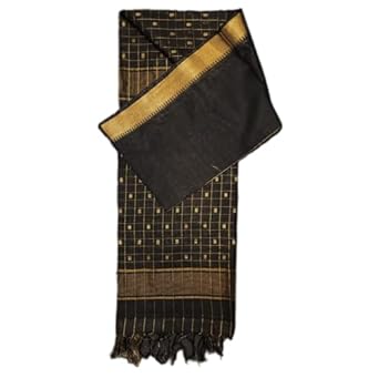 Buy Zafreen Handloom Bhagalpuri Silk Saree, Checks Design, Zari Border ...