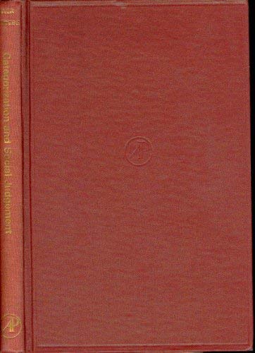 Categorization and social judgement (European monographs in social ...