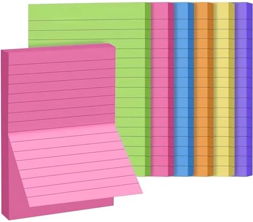 6 Pack Sticky Notes,Post It Notes3x3inch,Bright Colorful Self-Stick ...