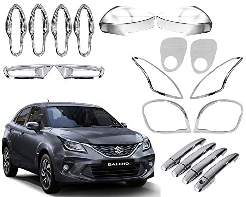 Car Exterior Chrome Accessories Combo Kit Compatible with Baleno (2019 ...
