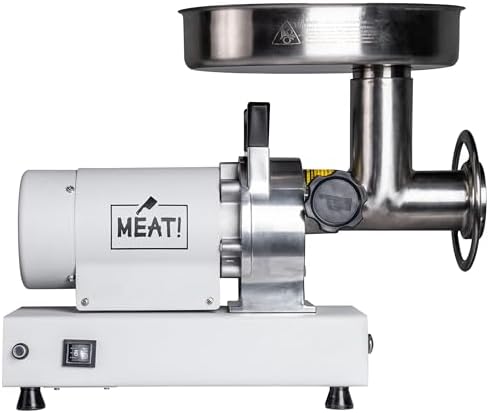 Amazon.com: MEAT! 1 HP Dual Meat Grinder with 3 Stuffing Tubes, 2 ...