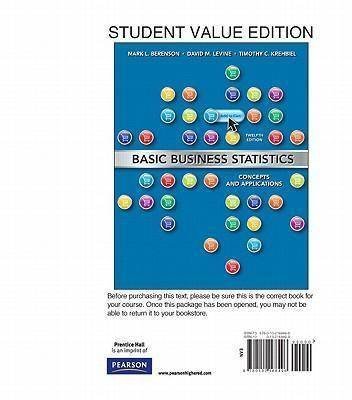 Basic Business Statistics + Student Solutions Manual: Concepts and ...